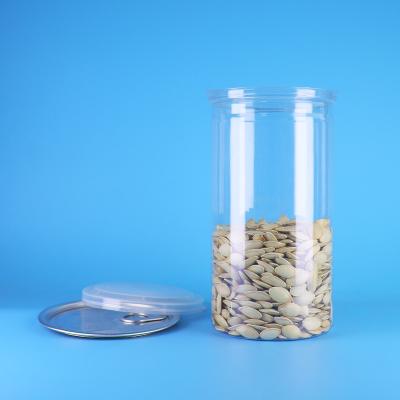 China Food Grade PET Wide Mouth Jar 700ml 83mm Easy Open Lid for Candy Cookies Dried Fruit for sale