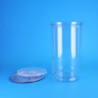 China 700ml Transparent PET Plastic Jar with 83mm Easy Open Aluminum Lid for Food Packaging for sale