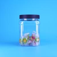 China BPA Free 880ml PET Square Jar with Screw Lid for Food Storage and Plastic Packaging for sale