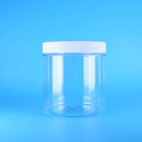 China Clear PET Plastic Jars 750ml 99mm Food Grade Candy Packaging Airtight Screw Lid for sale