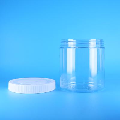 China Clear PET Food Safe Plastic Jars 750ml 99mm for Sweets Candy Cereals Chocolates Reliable Packaging for sale