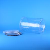 China Food Grade PET Clear Container 490ml 83mm for Storing Cakes Cookies Candies with Easy Open Lid for sale