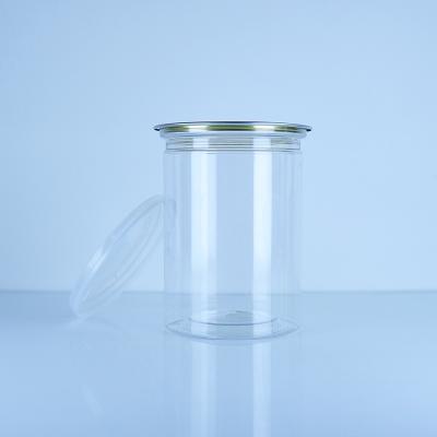 China Clear PET Cans 490ml 16oz Food Safe Durable Dessert Packaging for Cheesecake Baklava for sale
