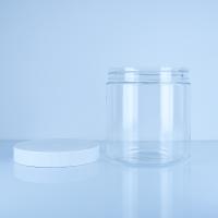 China Food Grade Transparent PET Jar 750ml Screw Cap for Snacks Sweets Crackers for sale