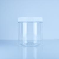 China Food Grade Transparent PET Jar 750ml Screw Cap for Snacks Sweets Crackers for sale
