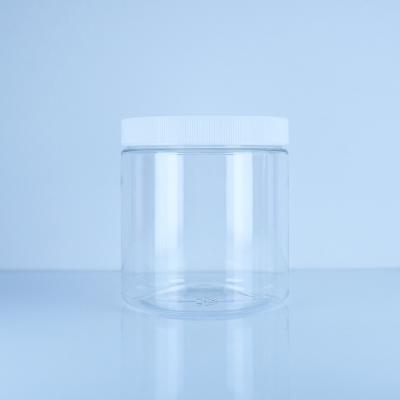 China Food Grade Transparent PET Jar 750ml Screw Cap for Snacks Sweets Crackers for sale