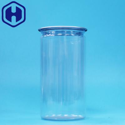 China PET Transparent Plastic Easy Open Sealing Can 440ml 66mm Diameter for Food Candy Drink Beverage for sale