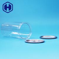 China PET Transparent Plastic Easy Open Sealing Can 440ml 66mm Diameter for Food Candy Drink Beverage for sale