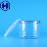 China Plastic PET Round Easy Open Lid Food Can 420ml 99mm Diameter for Candy Cookies Snack Tea Tin Packaging for sale