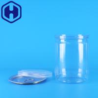 China Clear PET Popcorn Cans 300ml 67mm Diameter Airtight Food Grade Plastic Storage Tubes for sale