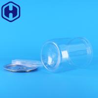 China Clear PET Popcorn Cans 300ml 67mm Diameter Airtight Food Grade Plastic Storage Tubes for sale