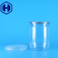 China Clear PET Popcorn Cans 300ml 67mm Diameter Airtight Food Grade Plastic Storage Tubes for sale