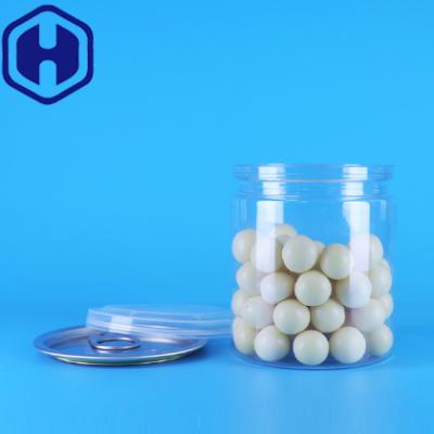 China Leak Proof 250ml PET Plastic Cans with Easy Open Lid for Snack Candy Food Packing for sale