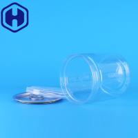 China 250ml Clear PET Plastic Cans with Easy Open Lid for Baby Food and Yellow Peach for sale