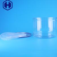 China Clear PET Plastic Can 1000ml with Easy Open Lid for Dried Fruits Candy Food Packaging for sale