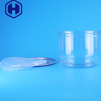 China Clear PET Plastic Can 1000ml with Easy Open Lid for Dried Fruits Candy Food Packaging for sale