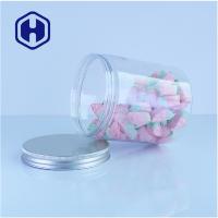 China Food Safe Clear Round Jar 770ml 26oz PET Screw Cap Airtight Storage for Candy Chocolate for sale