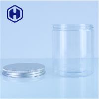 China Food Safe Clear Round Jar 770ml 26oz PET Screw Cap Airtight Storage for Candy Chocolate for sale