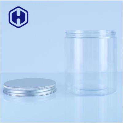 China Food Safe Clear Round Jar 770ml 26oz PET Screw Cap Airtight Storage for Candy Chocolate for sale
