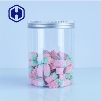 China Clear PET Jar 1060ml 36oz with Aluminum Lid for Candy Cookies Bulk Packaging for sale