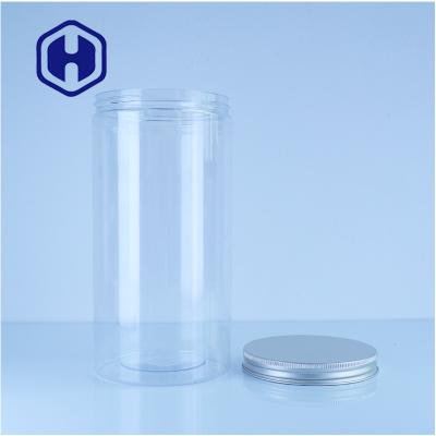 China Bulk PET Food Storage Jar 1250ml 42oz with Pourable Lid for Herbs Coffee Sugar Dry Fruits for sale