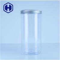 China Food Grade Clear PET Jar 1450ml 97mm Neck Aluminum Lid for Cookies Nuts Candy Storage for sale