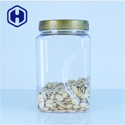 China Square PET Clear Plastic Jar 1188ml 88mm Food Grade Leak Proof for Sugar Salt Seasonings for sale