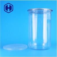 China PET Clear Food Grade Plastic Can 2300ml with Aluminum Lid for Nuts Dried Fruit Candy for sale