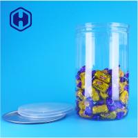 China Round PET Clear Plastic Can 2300ml with Aluminum Lid for Spices Sugar Protein Powder Easy Pour for sale