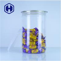 China Clear Round PET Plastic Can 2300ml 126mm Food Grade Airtight Container for Coconut Flakes Candy Baby Food for sale