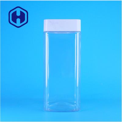 China Custom Food Grade PET Plastic Jar 570ml 52mm Screw Cap for Dry Pet Food Cookies for sale