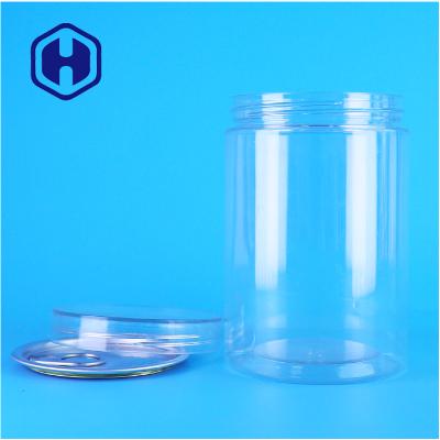 China Clear PET Plastic Pet Food Jar 420ml 73mm Screw Cap Food Grade Custom Mold for sale