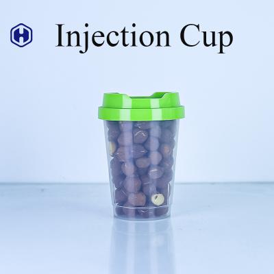 China Bulk Small Injection PP Cup with Cap OEM Customization Screen Printing for Chocolate Beans Candies for sale