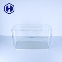 China FSSC22000 Certified Large Square PET Box 272g Flip Top Lid Transparent Food Grade OEM for sale