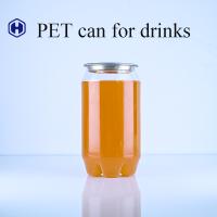 China Custom Clear PET Plastic Cans 310ml 52.3mm for Carbonated Drinks Soda Coffee Tea ODM Bulk for sale