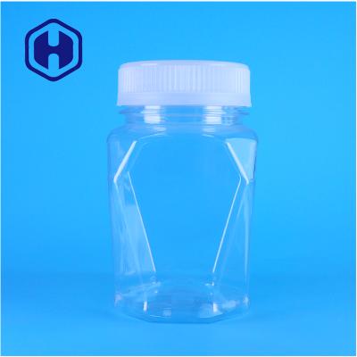 China Food Grade Clear Plastic Jar 511ml 70mm White Screw Lid OEM Manufacturer for Bulk Food Storage for sale