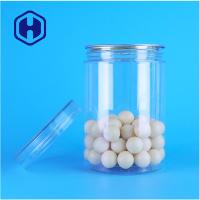 China Transparent Easy Open Lid Round Plastic PET Can 420ml 73mm for Cake Chocolate Food Packing for sale