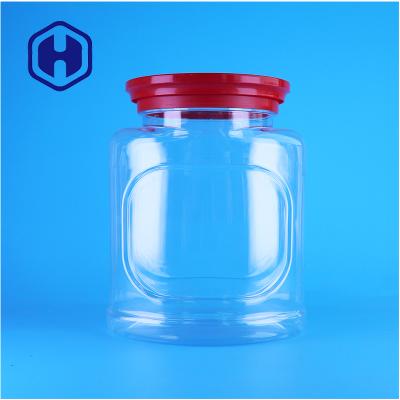 China Food Grade Clear PET Custom Jar 925ml 88mm Screw Lid for Pet Food Cake Dry Fruits Packing for sale