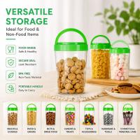 China Plastic Transparent Wide Mouth Jar Handle Lid FSSC22000 EU Tested Round Snack Jar Manufacturer for sale