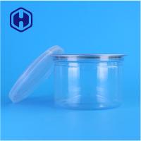 China Food Grade OEM Clear Plastic PET Easy Open Lid Plastic Can For Almond Cashew Peanut Packaging for sale