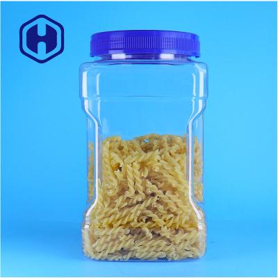 China Reliable PET Supplying Clear Square Jars For Granola Cereal Oats Healthy Snacks for sale