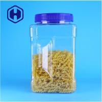 China OEM Bulk Plastic Square Roasted Peanuts Mixed Nuts Trail Mix Jars With Screw Lids for sale