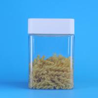 China Premium Clear Square Plastic Jars For Black Pepper Sea Salt Chili Flakes Spice Packaging for sale