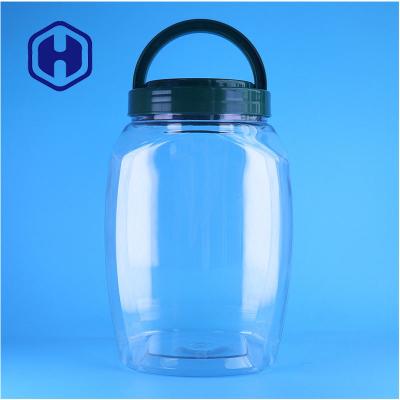 China Retail Custom PET Clear Plastic Jar For Coffee Beans Cashews Tea Leaves Dry Foods for sale