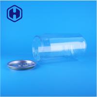 China 330ml Clear PET Plastic Can with Easy Open Lid for Coffee Tea Milk Carbonated Drinks 59mm for sale