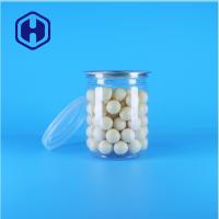 China Clear PET Popcorn Cans 300ml with Easy Open Lid Airtight Food Grade Plastic Container for sale