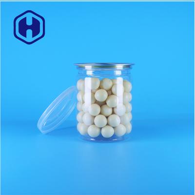 China Clear PET Popcorn Cans 300ml with Easy Open Lid Airtight Food Grade Plastic Container for sale