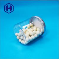 China Transparent Round PET Food Grade Jar 440ml 83mm Wide Mouth with Aluminum Screw Lid for sale