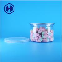 China Plastic Transparent PET Round Easy Open Lid Can 420ml 99mm for Food Candy Cookies Snack Tea for sale