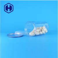 China Round Transparent PET Plastic Candy Snack Yogurt Cookies Can 280ml 68mm with PE Lid for sale